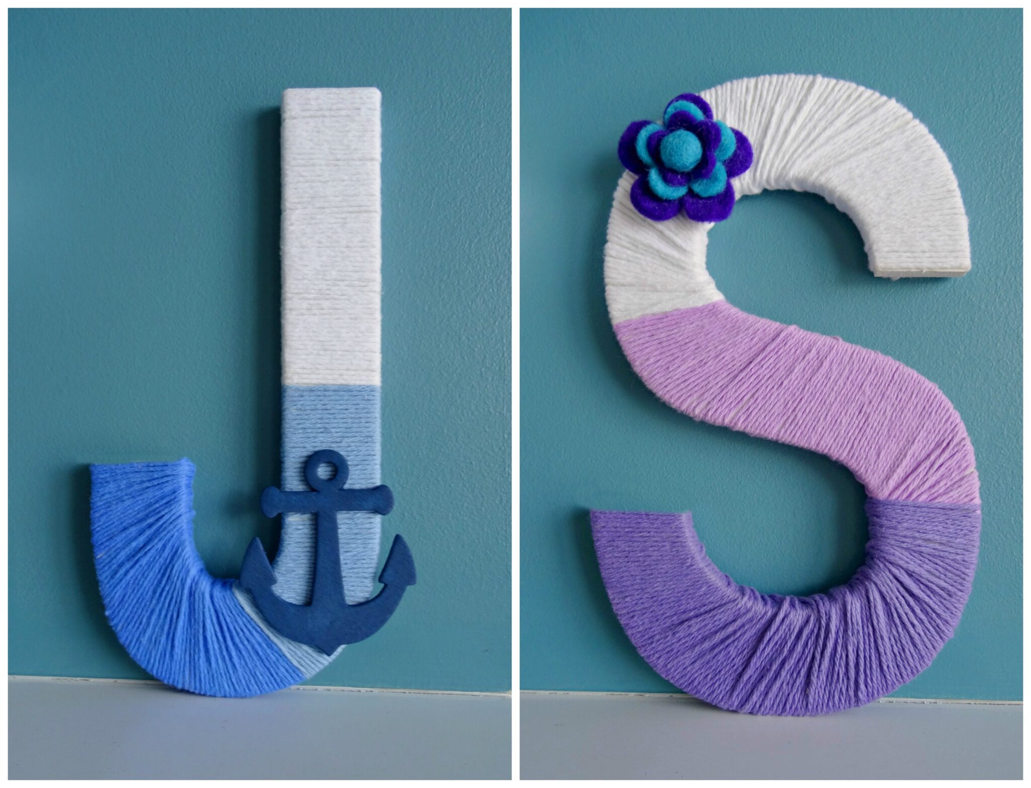 Ombre Yarn Wrapped Letters for Personalized Fun - And Then Home