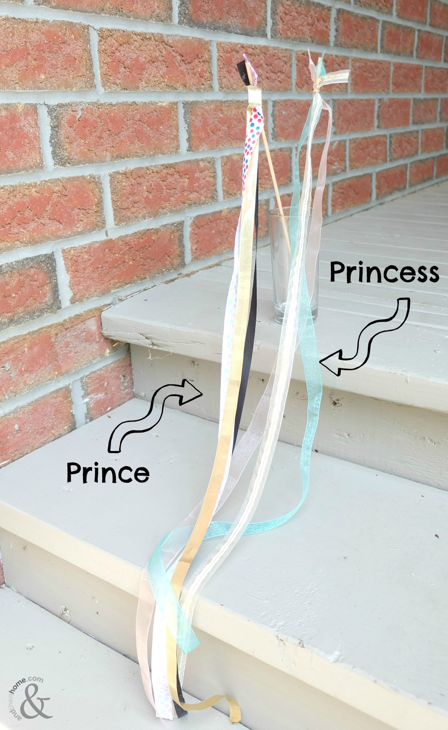 Easy Prince and Princess Ribbon Wand Kids Craft - And Then Home