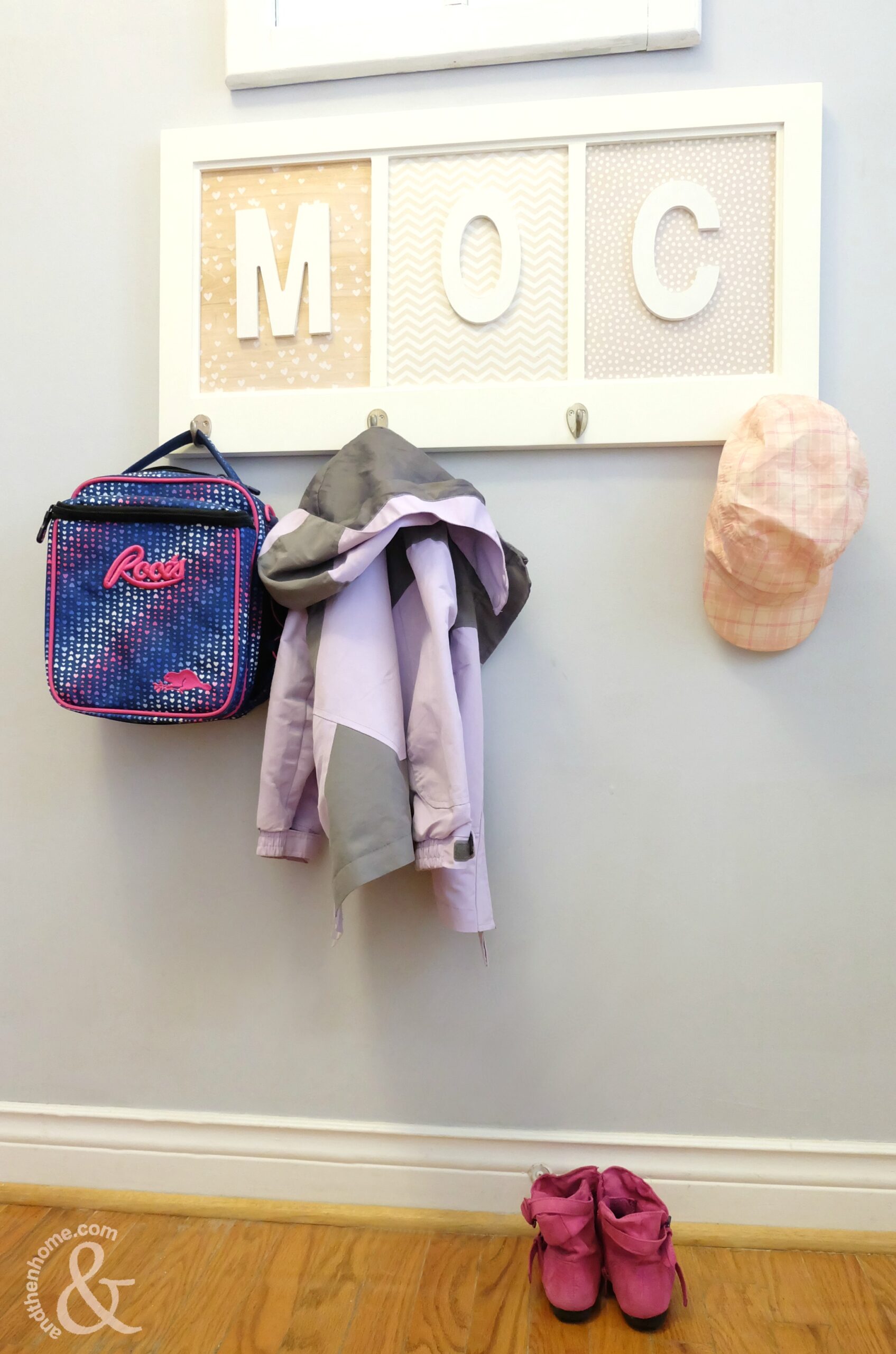Fabulous DIY Up-cycled Kids Coat Rack - And Then Home