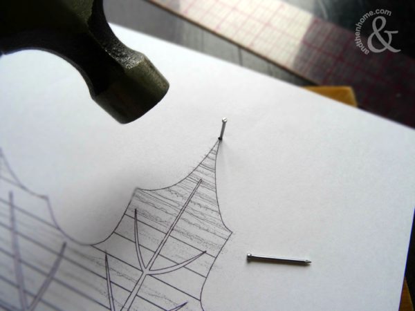 String Art Leaf in Autumn Colours - And Then Home