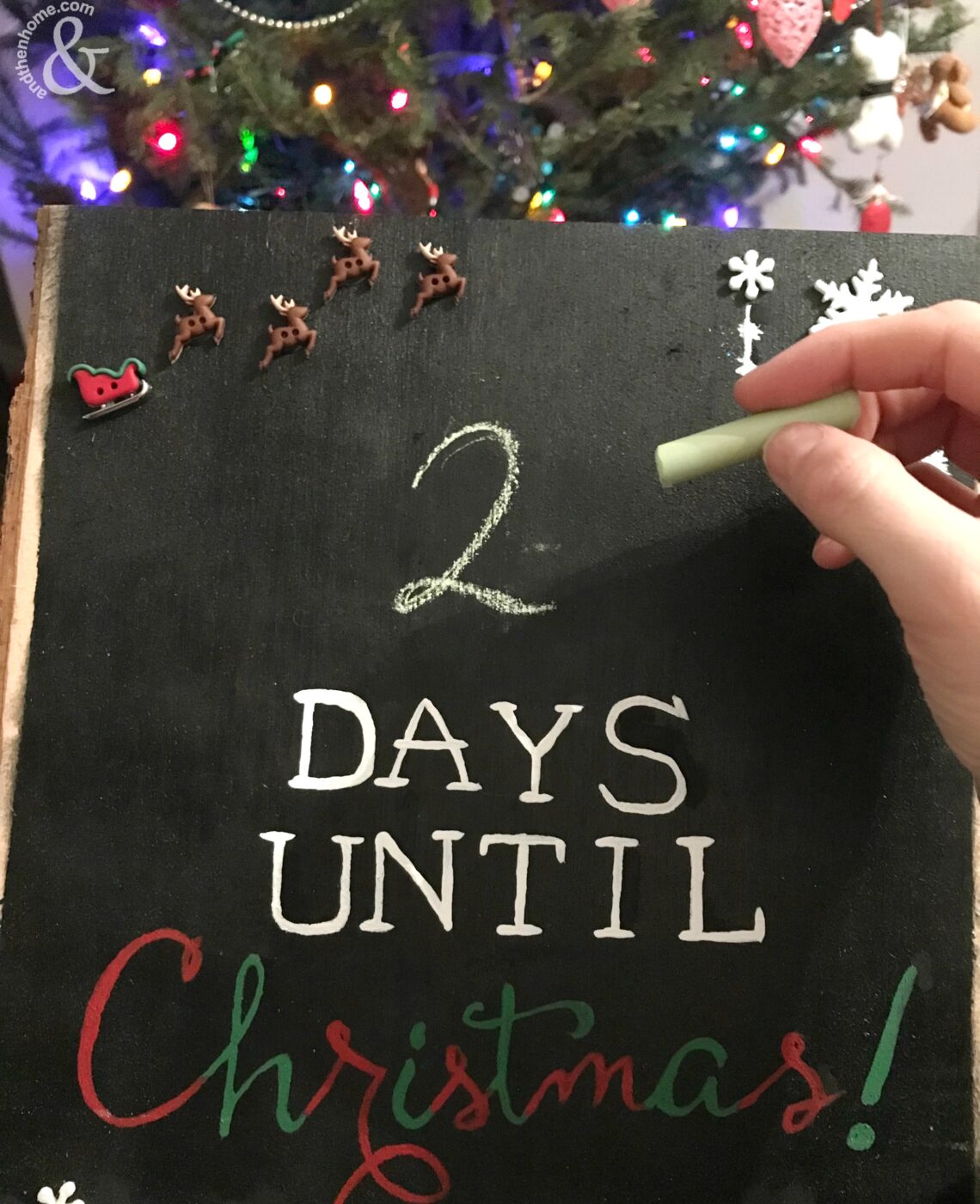 DIY Chalkboard Countdown to Christmas - And Then Home