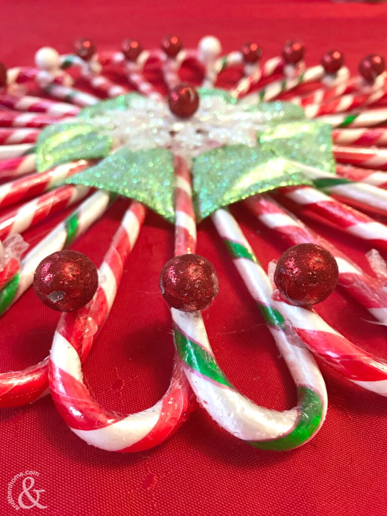 DIY Christmas Candy Cane Wreath - And Then Home