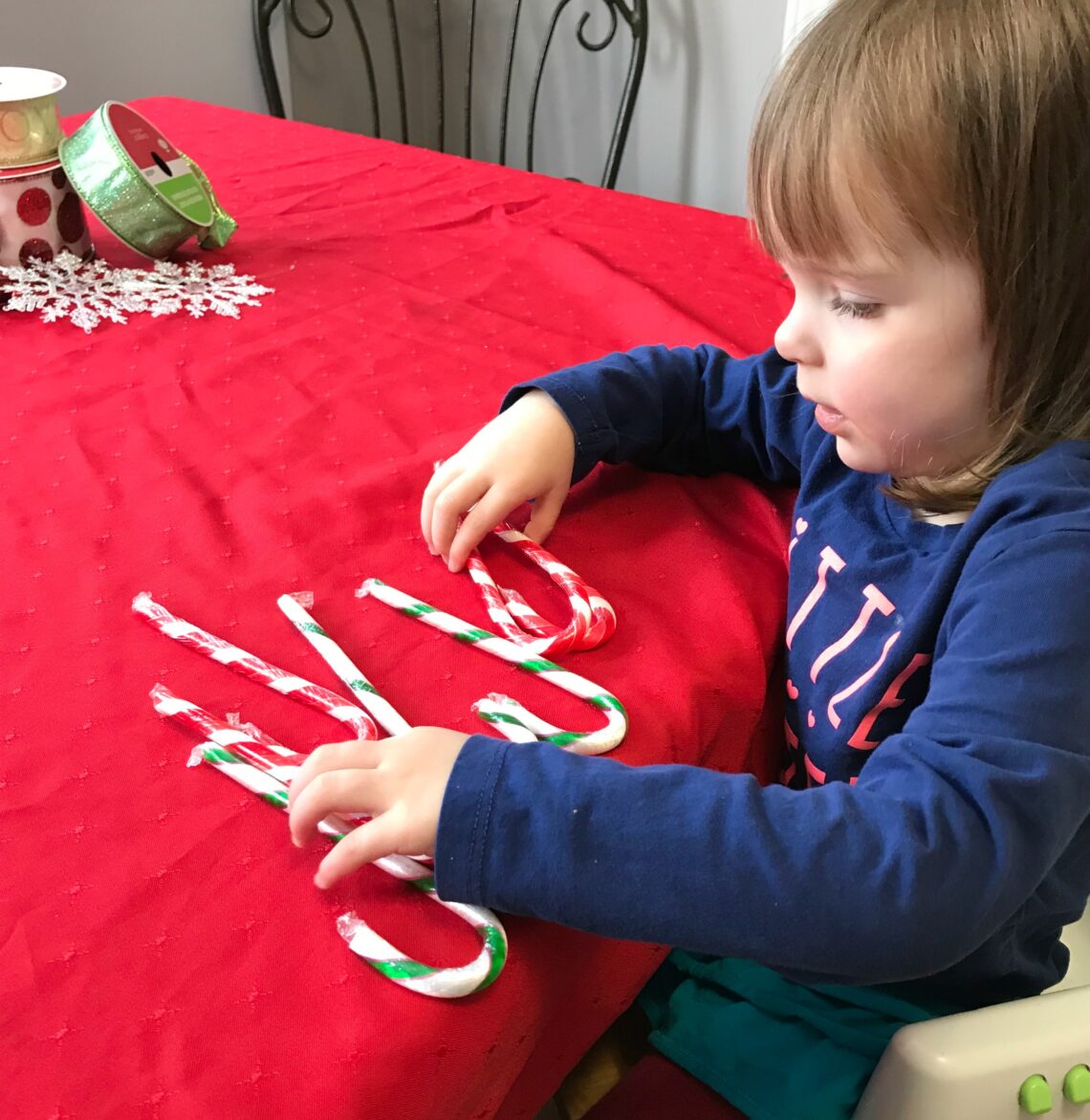 DIY Christmas Candy Cane Wreath - And Then Home