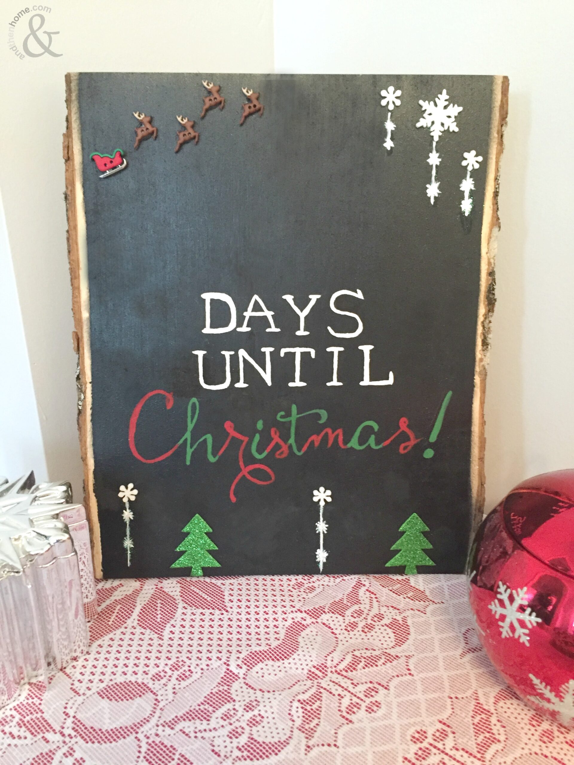 DIY Chalkboard Countdown to Christmas - And Then Home