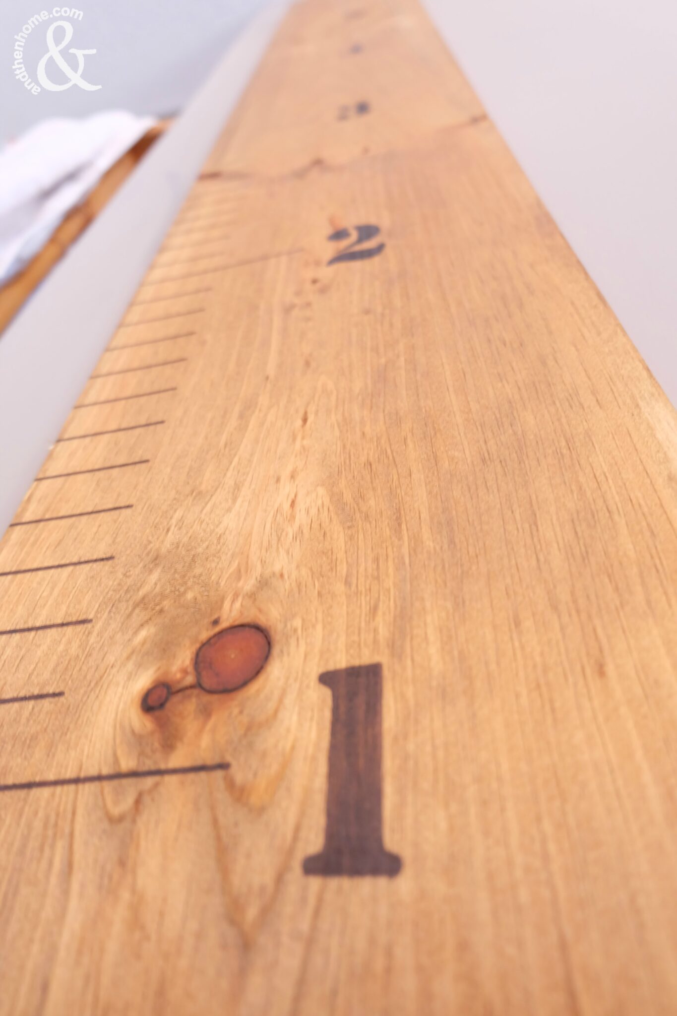 DIY Easy Wooden Growth Chart - And Then Home