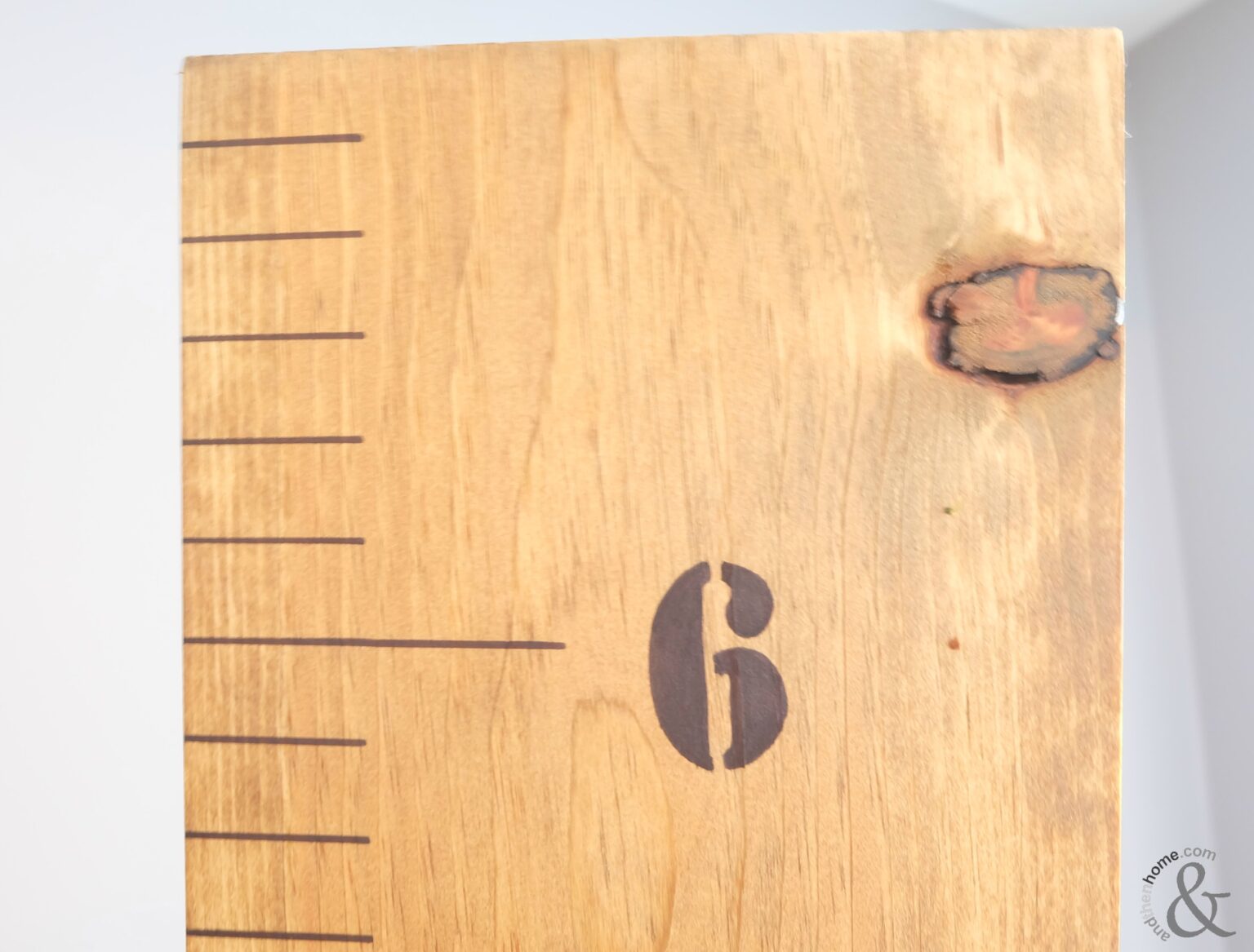 DIY Easy Wooden Growth Chart - And Then Home