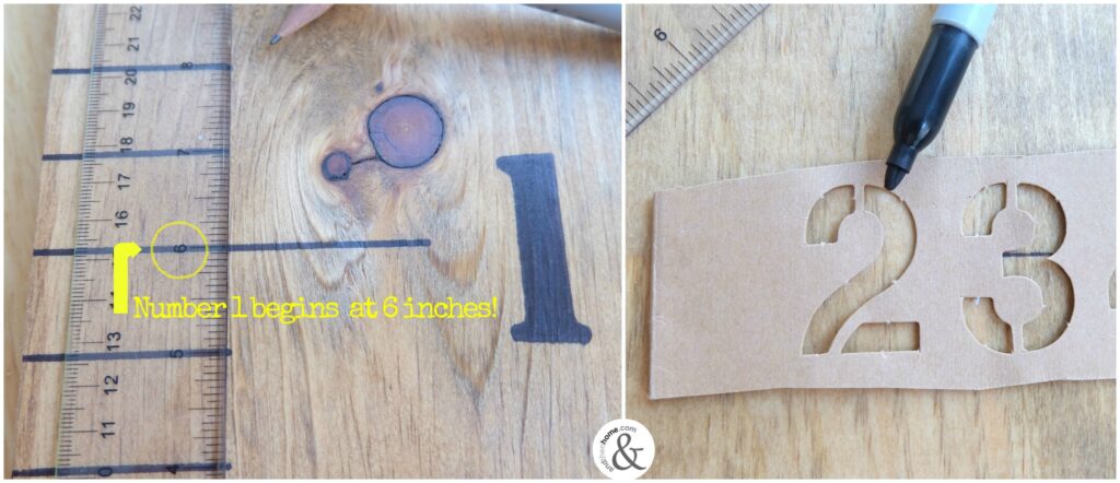 DIY Easy Wooden Growth Chart - And Then Home