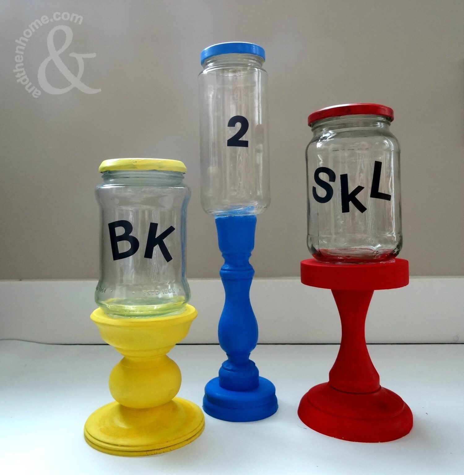 Back to School Up-cycled Decor Jars - And Then Home