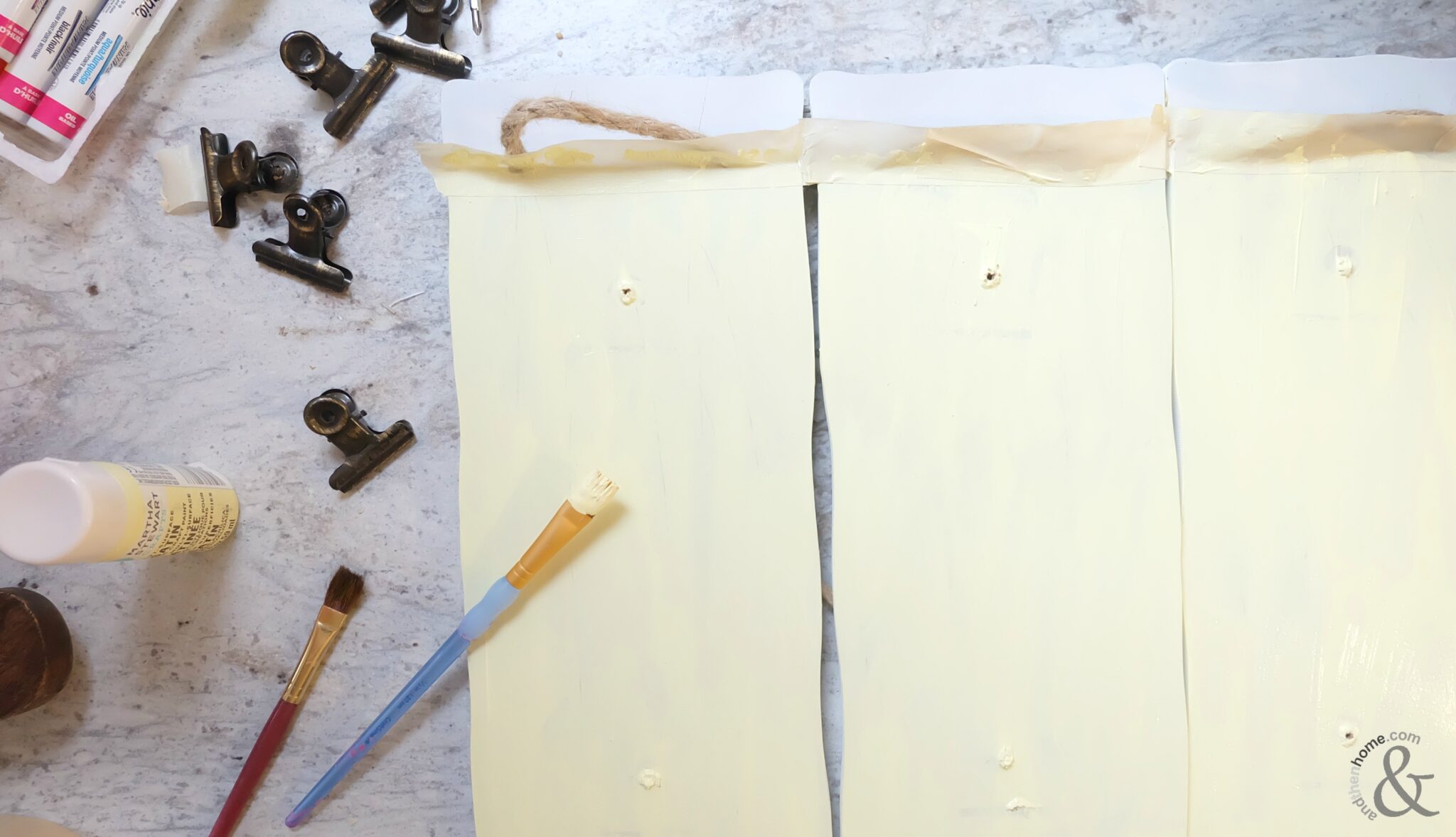 DIY Easy Kids Art Display - And Then Home