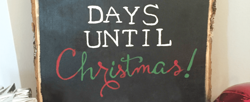 DIY Chalkboard Countdown to Christmas - And Then Home