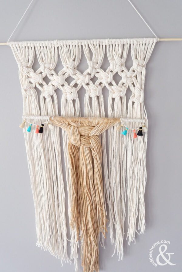 How to Make a Macrame Wall Hanging with Natural Coffee Dying - And Then ...